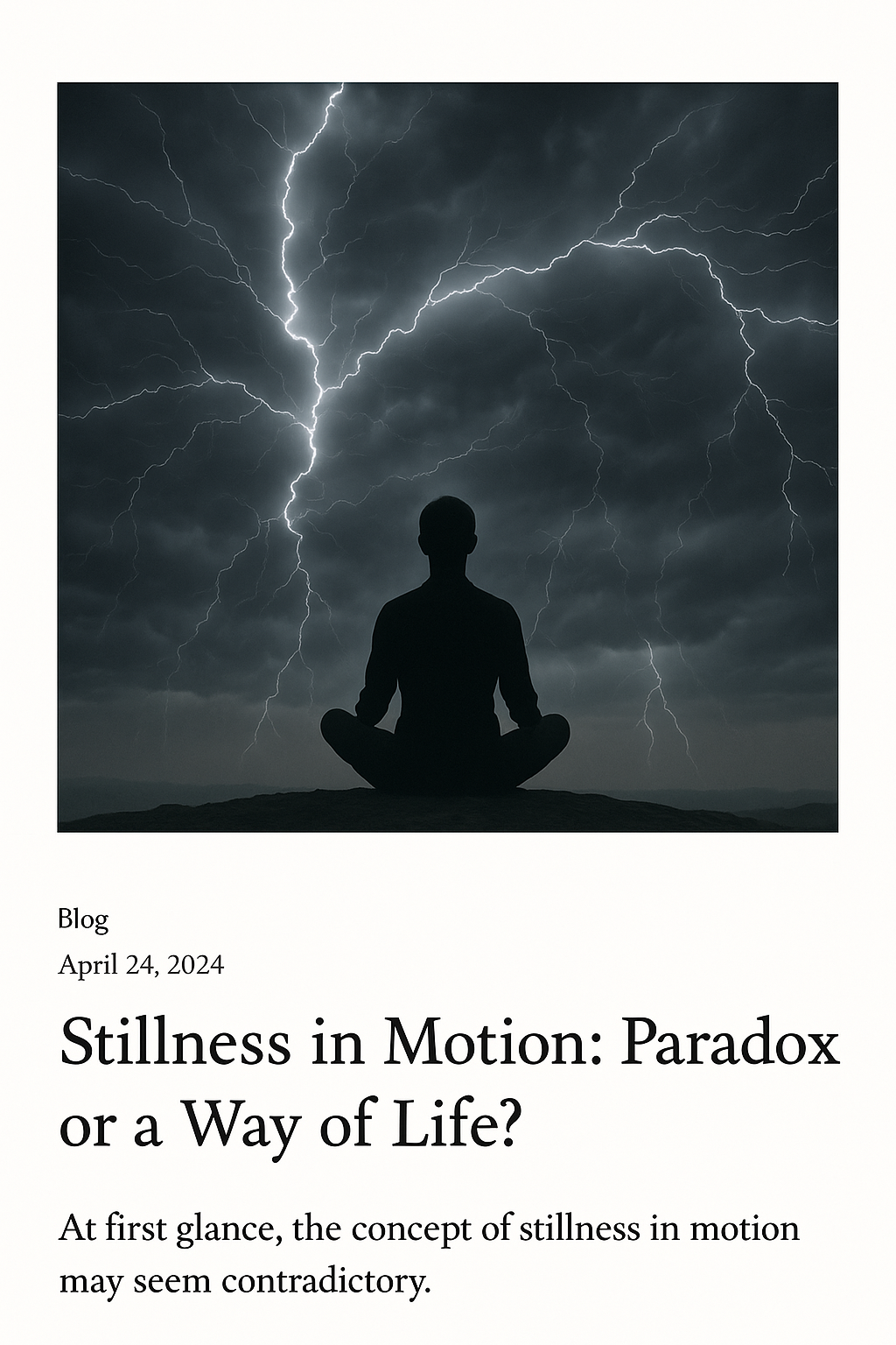 Stillness in Motion: Paradox or a Way of Life? - Stillness In Motion Publishing